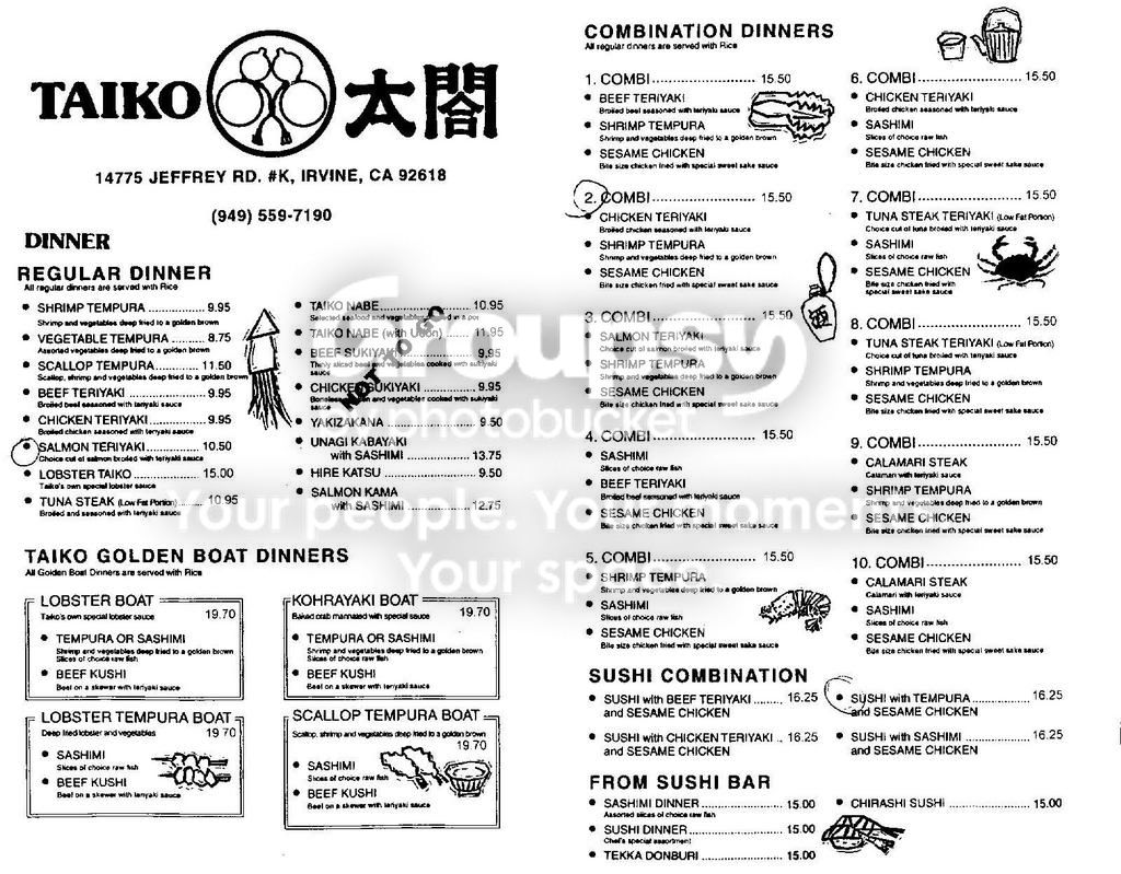 Dinner Menu